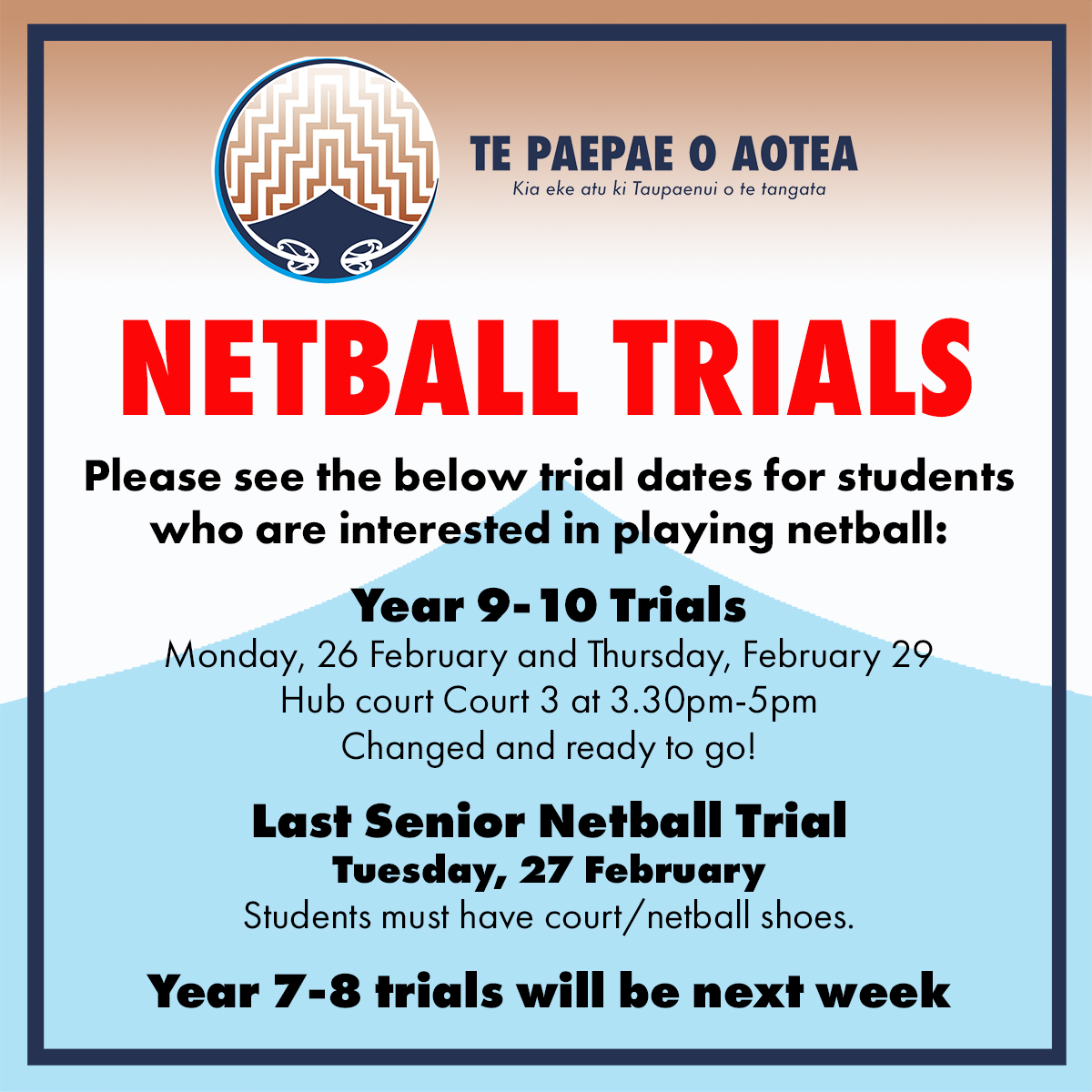 Netball | Te Paepae O Aotea
